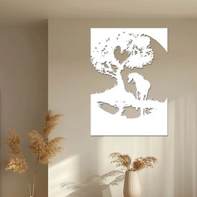 dřevo života Dřevěný obraz koně ŽIVOTNÍ ENERGIE Zvolte rozměr (cm): 68x95, Zvolte barvu dekoru: Bílá