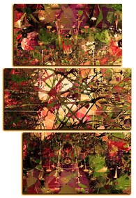 Obraz na plátně - Květinové grungy pozadí - obdélník 7108FC (120x80 cm)