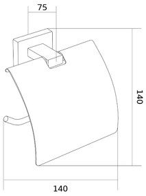 Mexen Arno držák na toaletní papír, Chromovaná - 7020733-00