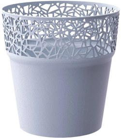Prosperplast TREE květináč s krajkou 17,5 cm, ledově šedý DTRE175