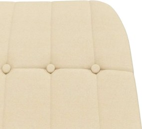 Houpací křeslo s podnožkou krémové textil 3097706