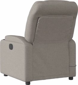 Elektrické masážní polohovací křeslo taupe textil 3204592