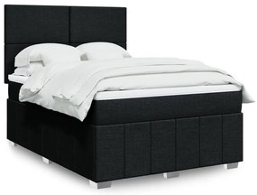 Box spring postel s matrací černá 140x200 cm textil 3293986