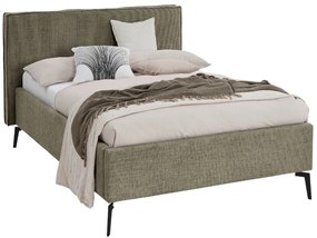 OnaDnes -20% Zelená čalouněná dvoulůžková postel Meise Möbel Riva 140 x 200 cm s úložným prostorem