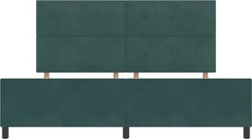 Postel s boxspringem s čelo Tmavě zelená 200 x 200 cm samet 3344966