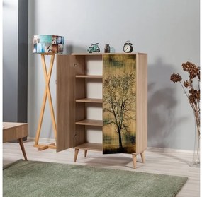 Dřevěná skříň Ananias Tree, výška 127 cm
