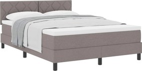 Postel s boxspringem s čelo Taupe 160 x 200 cm textil 3338780