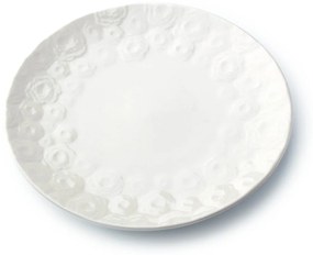 Sada talířů ROSE 21 cm bílá
