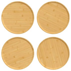Talíře Na Pizzu 4 Ks Ø 32 X 1,5 Cm Bambus