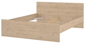 Dvoulůžková postel v dekoru dubu bez roštu 180x200 cm v přírodní barvě Naia – Tvilum