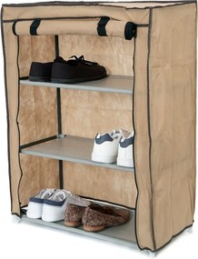 Béžový textilní třípatrový botník Compactor Shoes