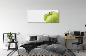 akrylový obraz Jablko zelená vodní kapky 120x60 cm