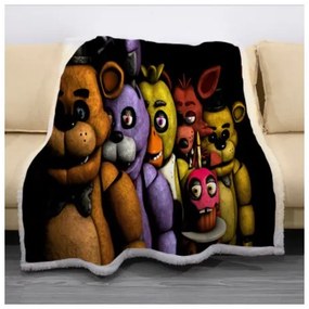 Plyšová deka s 3D potiskem Five Nights at Freddys Variace: 27, Velikost: 100 x 150 cm