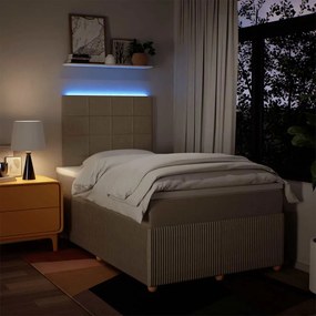 Box spring postel s matrací krémová 120x200 cm textil 3294328