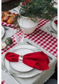 Lněný ubrus 140x140 cm Red Gingham – Linen Tales