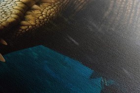 Obraz modro-zlatý krokodýl