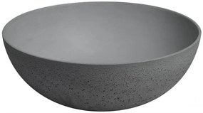 Sapho FORMIGO betonové umyvadlo na desku, včetně výpusti, Ø 39cm, šedá FG039