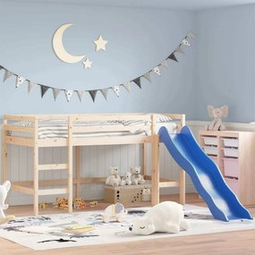 vidaXL Dětská patrová postel se skluzavkou 90x200 cm borové dřevo [835907] Barva: Přírodní