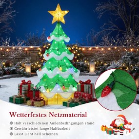 Costway 130 cm LED vánoční stromek s LED světly a žárovkami ve tvaru hvězdy