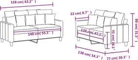 2dílná sedací souprava s poduškami krémová textil 3201650