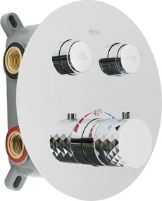 Rea Lungo Diamond, podomítková sprchová souprava s termostatickou baterií + BOX, REA-P6967