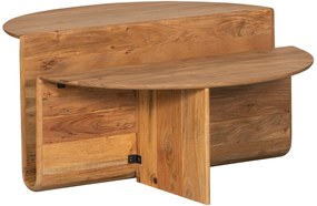 Hoorns Dřevěný konferenční stolek Jesow 90 cm
