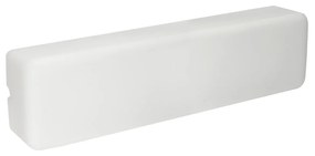 Linea Light 7810 MyWhite_B, obdélníkové venkovní svítidlo z bílého polyethylenu, 17W LED 3000K, délka 50cm, IP65