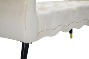 Lavice Paris 120 cm samet béžová/zlatá