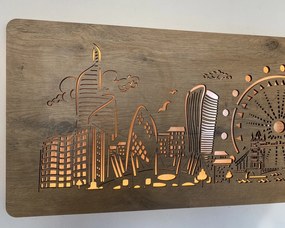 Li-Go "Londýn" světelný obraz 230V 125x40 cm provedení povrchu: jedle