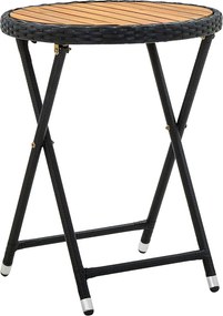 Zahradní bistro set 3 ks Černá polyratan 3334967