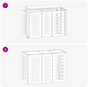 vidaXL Ochrana klimatizace Antracit 110 x 50 x 80 cm Ocel
