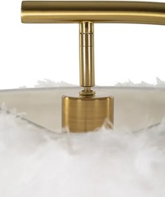 Stojací lampa Semi Arc 170 cm bílá/zlatá