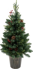 Umělý stromeček v květináči KAPPI se světýlky, 96 cm