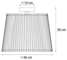 Venkovní stropní svítidlo dřevěné IP44 - Jayla