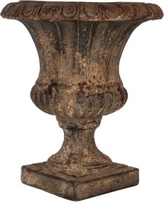 Hnědý antik květináč s patinou – historie ve vaší zahradě - Ø 35*40 cm