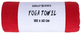 Gorilla Sports Jóga ručník, 180 x 60 cm, tmavě červený