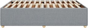 Rám postele bez matrace světle šedý 140 x 190 cm textil 3284935