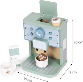 Dřevěný kávovar pro děti ESPRESSO modrý