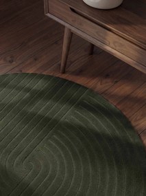 Vikosa, Kusový koberec Vikosa Arcura 106271 Dark Green kruh, 150x150 (průměr) kruh, zelená, ložnice
