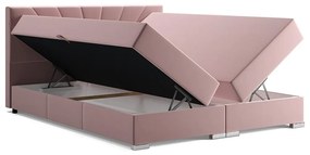 Kontinentální postel dvoulůžko BOXSPRING MILTO + topper v ceně | 140x200 | VÝBĚR TKANIN