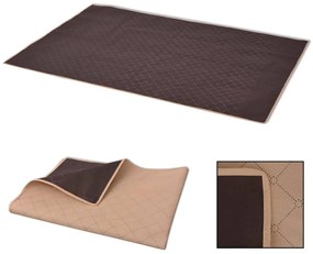 vidaXL Pikniková deka béžová a hnědá 100x150 cm