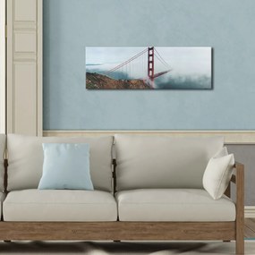 Obraz s LED osvětlením GOLDEN GATE V MLZE 64 30 x 90 cm