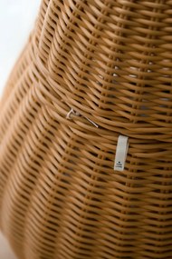 Ferm Living Proutěný koš s víkem Pear, přírodní barva, proutí