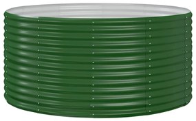 vidaXL Vyvýšený záhon zelený 140x140x68 cm práškově lakovaná ocel