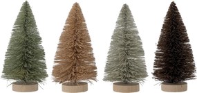 Dekorace vánoční Oybek vánoční stromky 10 cm 4 ks