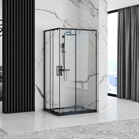 Rea - PUNTO BLACK MAT sprchový kout 80 x 100 cm, čiré sklo/černý profil, REA-K4806