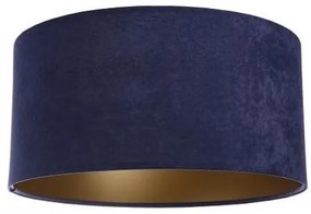 Timberlight Stojací lampa Luna modrá + zlatý vnitřek + dřevěné nohy