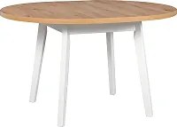 Nábytkáři ORFA OSTENA 3L (OSLO 3L) jídelní stůl kulatý rozkládací  - lamino Dub Artisan/nohy bílá dřevo - kolekce &quot;DRE&quot; (K150-Z)