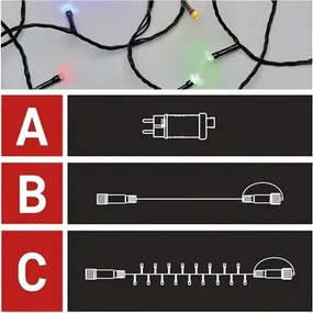 Emos D1AM01 CONNECT / Startovací řetěz s napájením / 100 LED / 10 m /