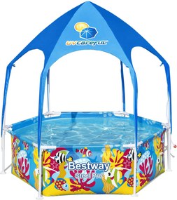 Nadzemní bazén s rámem Steel Pro se stříškou a sprchou 183 x 51 cm, 930 l BESTWAY 44687